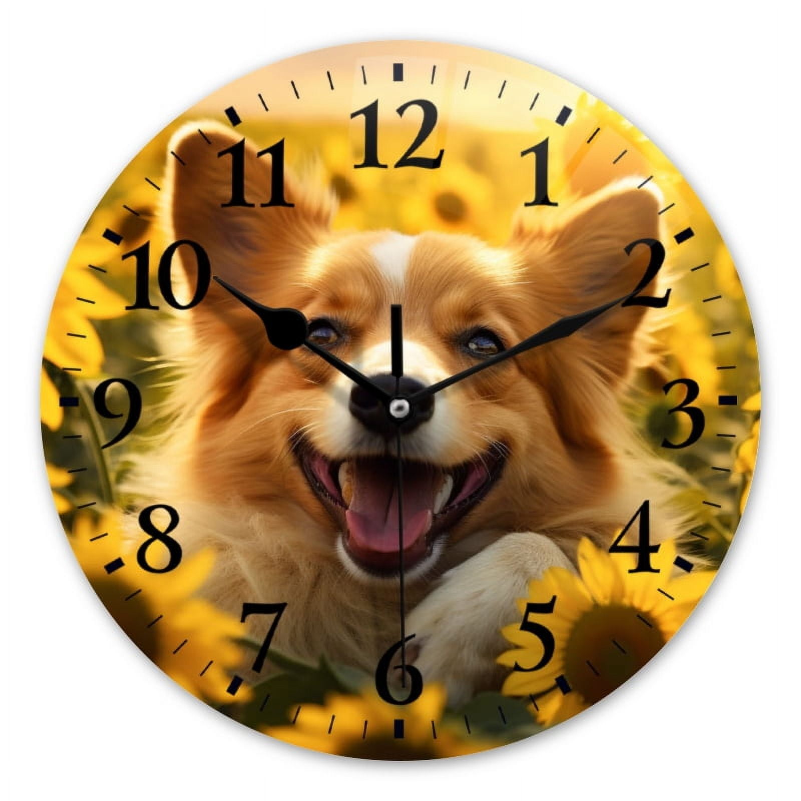 Non-Ticking Silent Wall Clocks Battery Operated Personalized Decor ...