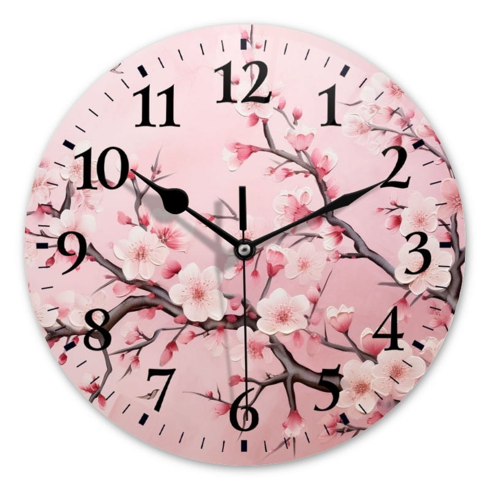 Non-Ticking Silent Wall Clocks Battery Operated Personalized Decor ...
