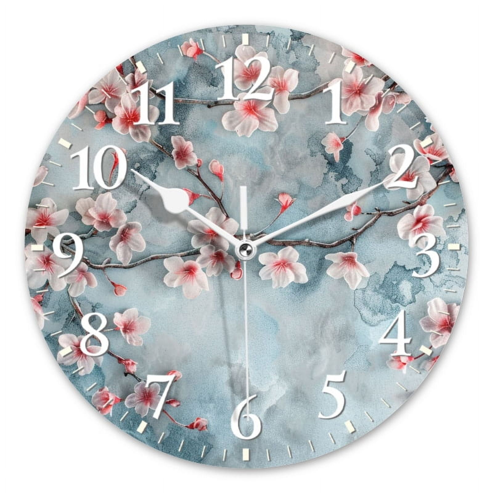 Non-Ticking Silent Wall Clocks Battery Operated Personalized Decor ...