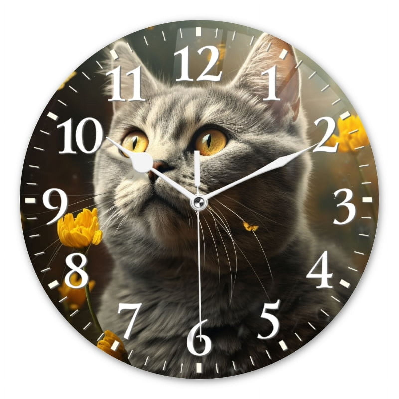 Non-Ticking Silent Wall Clocks Battery Operated Personalized Decor ...