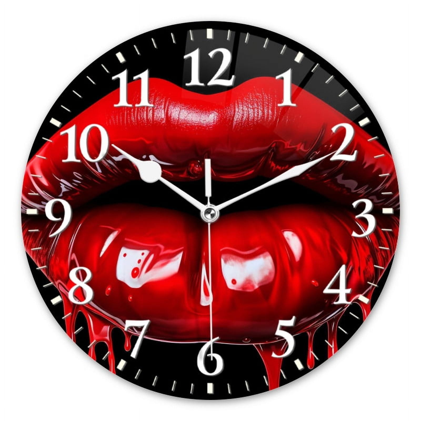 Non-Ticking Silent Wall Clocks Battery Operated Personalized Decor ...