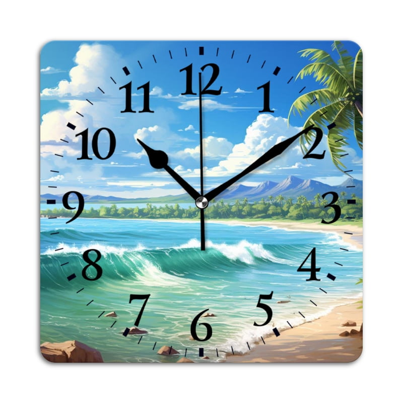 Non-Ticking Silent Wall Clocks Battery Operated Personalized Decor ...