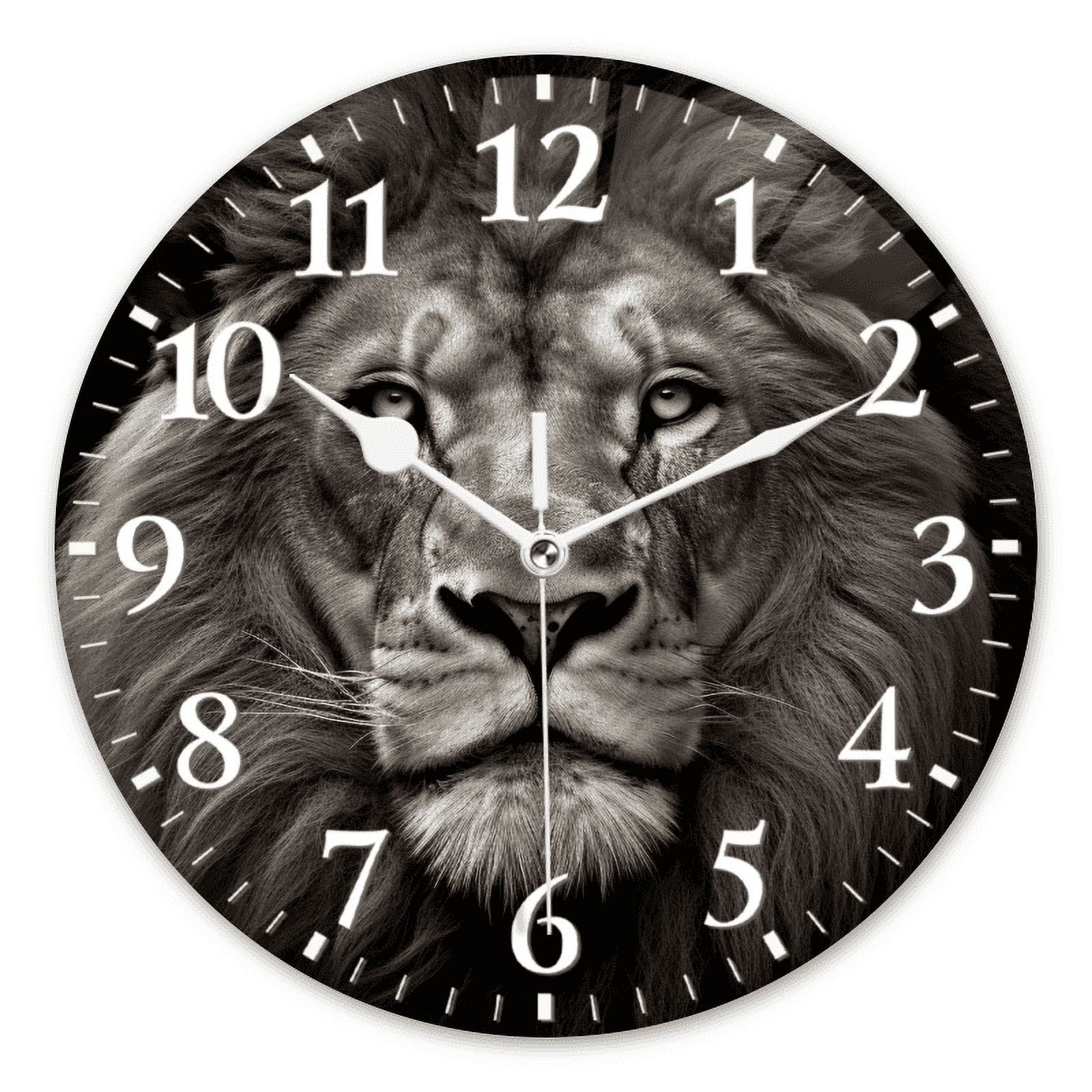Non-Ticking Silent Wall Clocks Battery Operated Personalized Decor ...