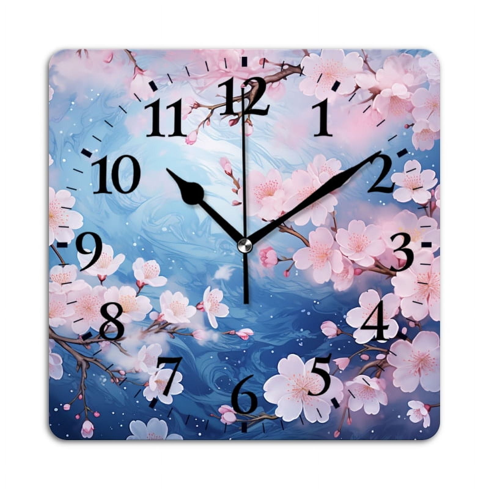 Non-Ticking Silent Wall Clocks Battery Operated Personalized Decor ...