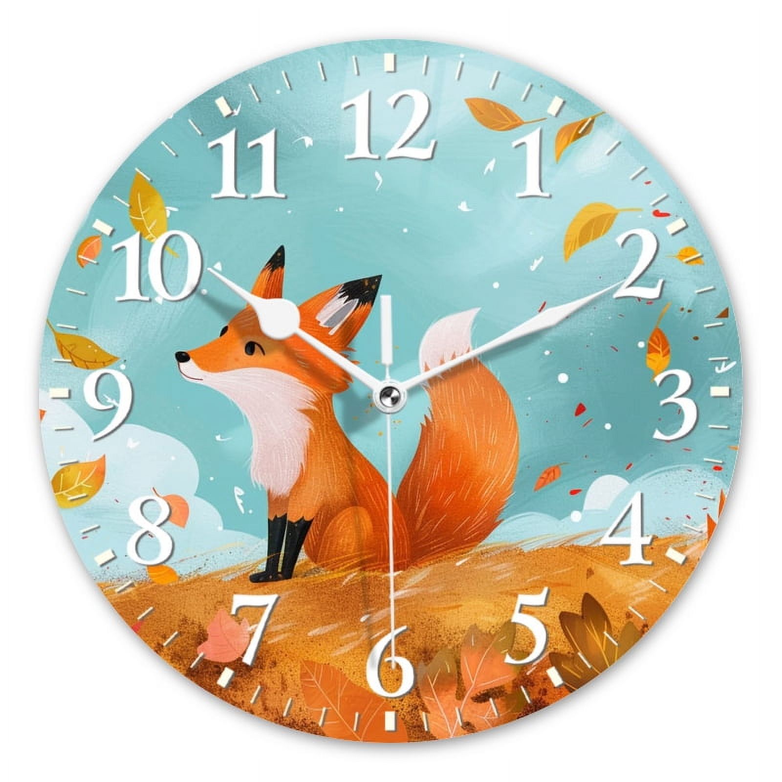 Non-Ticking Silent Wall Clocks Battery Operated Personalized Decor ...