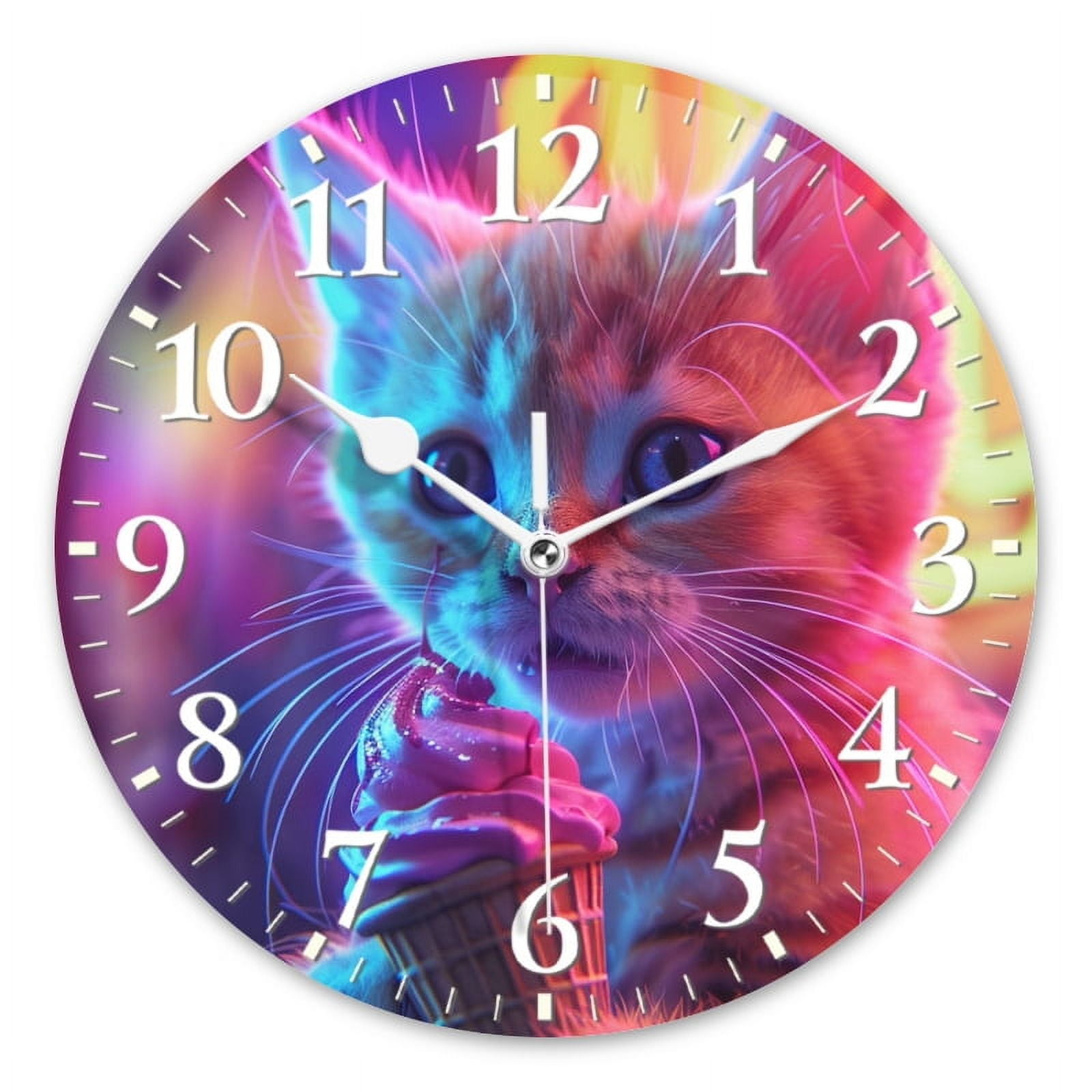 Non-Ticking Silent Wall Clocks Battery Operated Personalized Decor ...