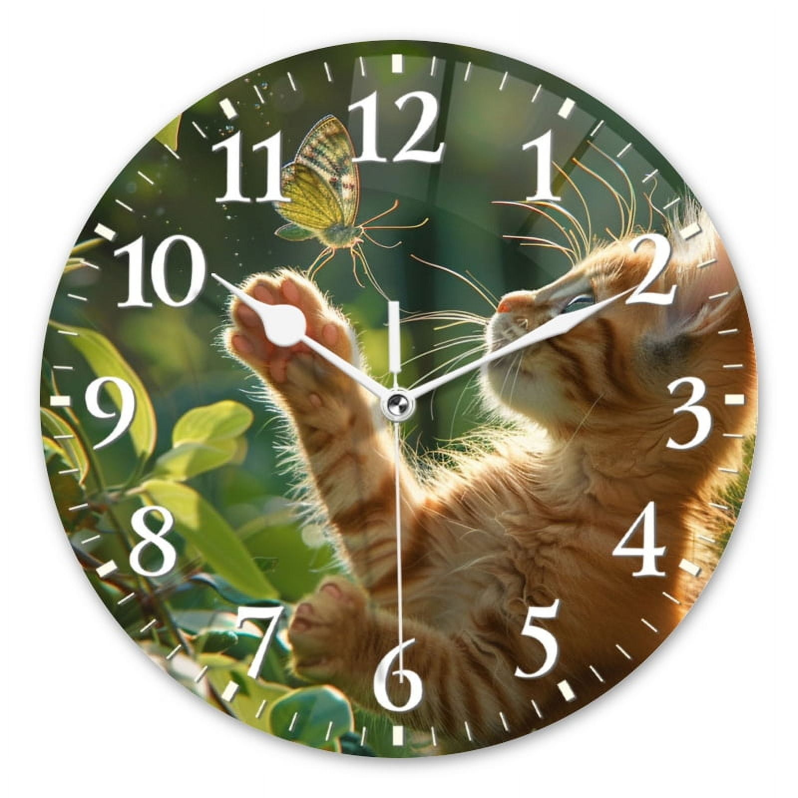 Non-Ticking Silent Wall Clocks Battery Operated Personalized Decor ...
