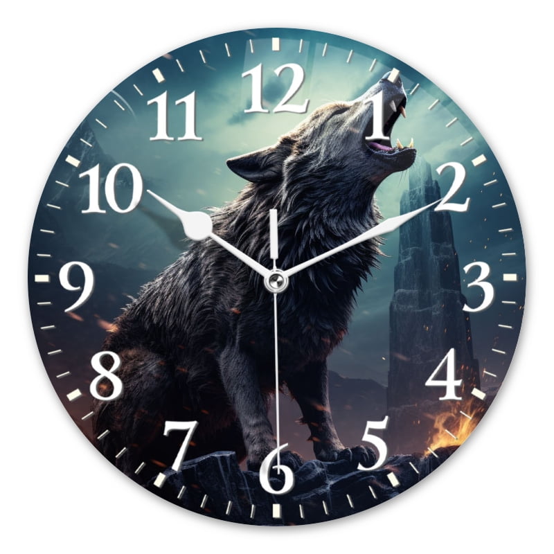 Non-Ticking Silent Wall Clocks Battery Operated Personalized Decor ...