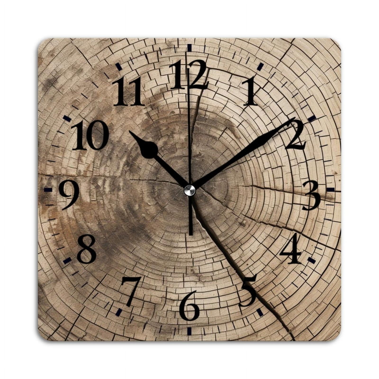 Non-Ticking Silent Wall Clocks Battery Operated Personalized Decor ...