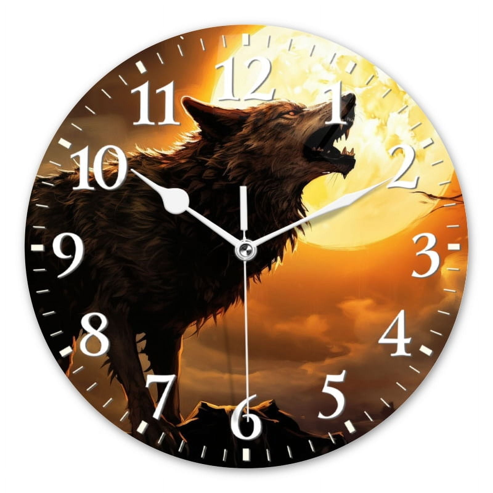 Non-Ticking Silent Wall Clocks Battery Operated Personalized Decor ...
