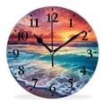 Non-Ticking Silent Wall Clocks Battery Operated Personalized Decor ...