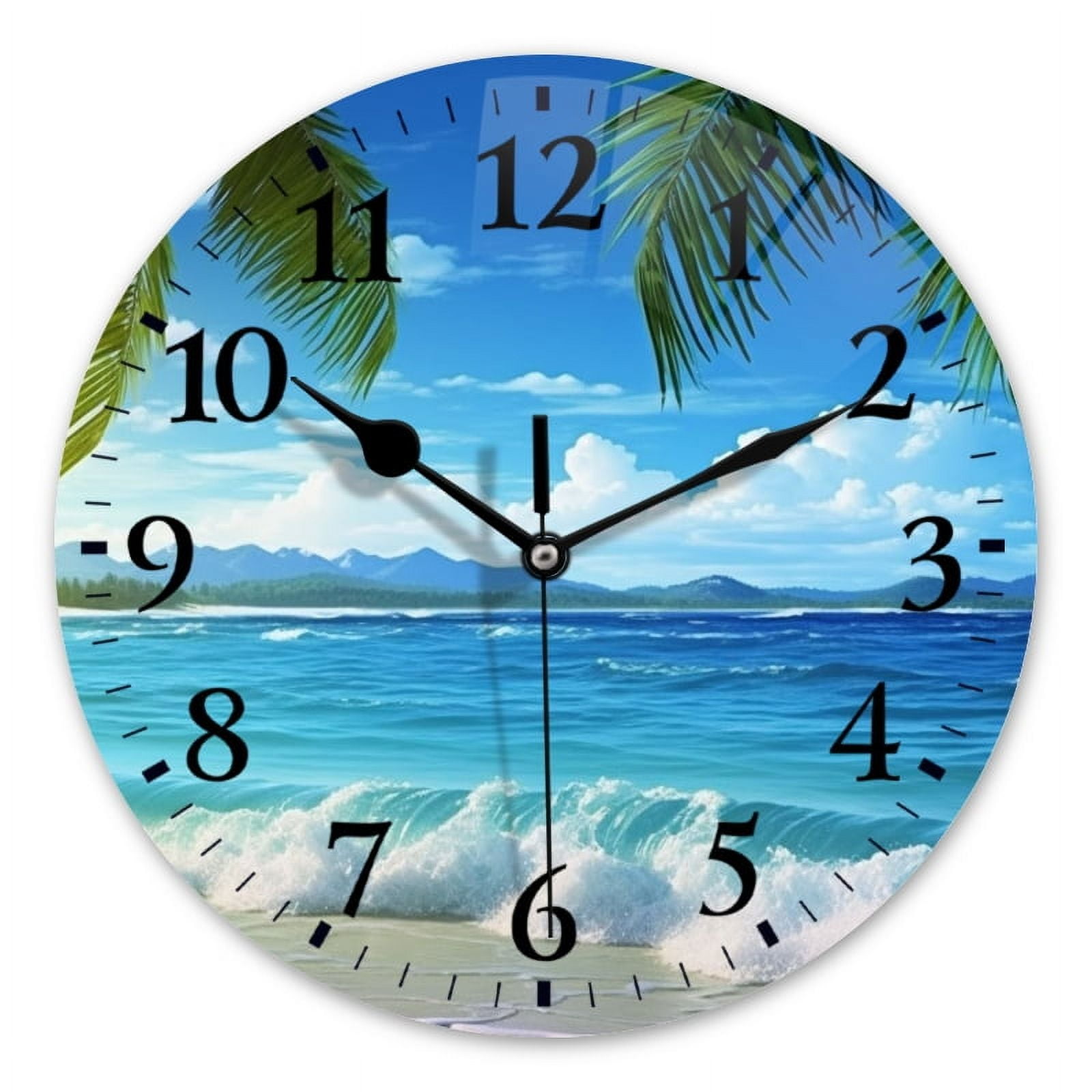 Non-Ticking Silent Wall Clocks Battery Operated Personalized Decor ...