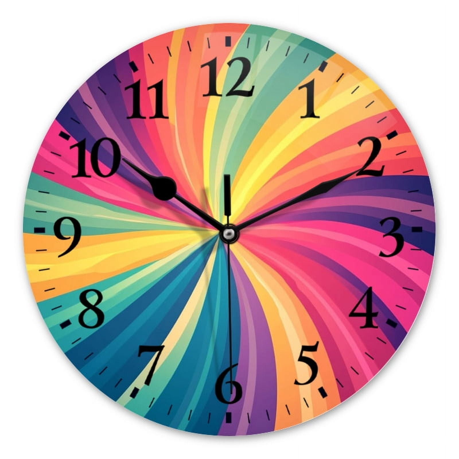 Non-Ticking Silent Wall Clocks Battery Operated Personalized Decor ...