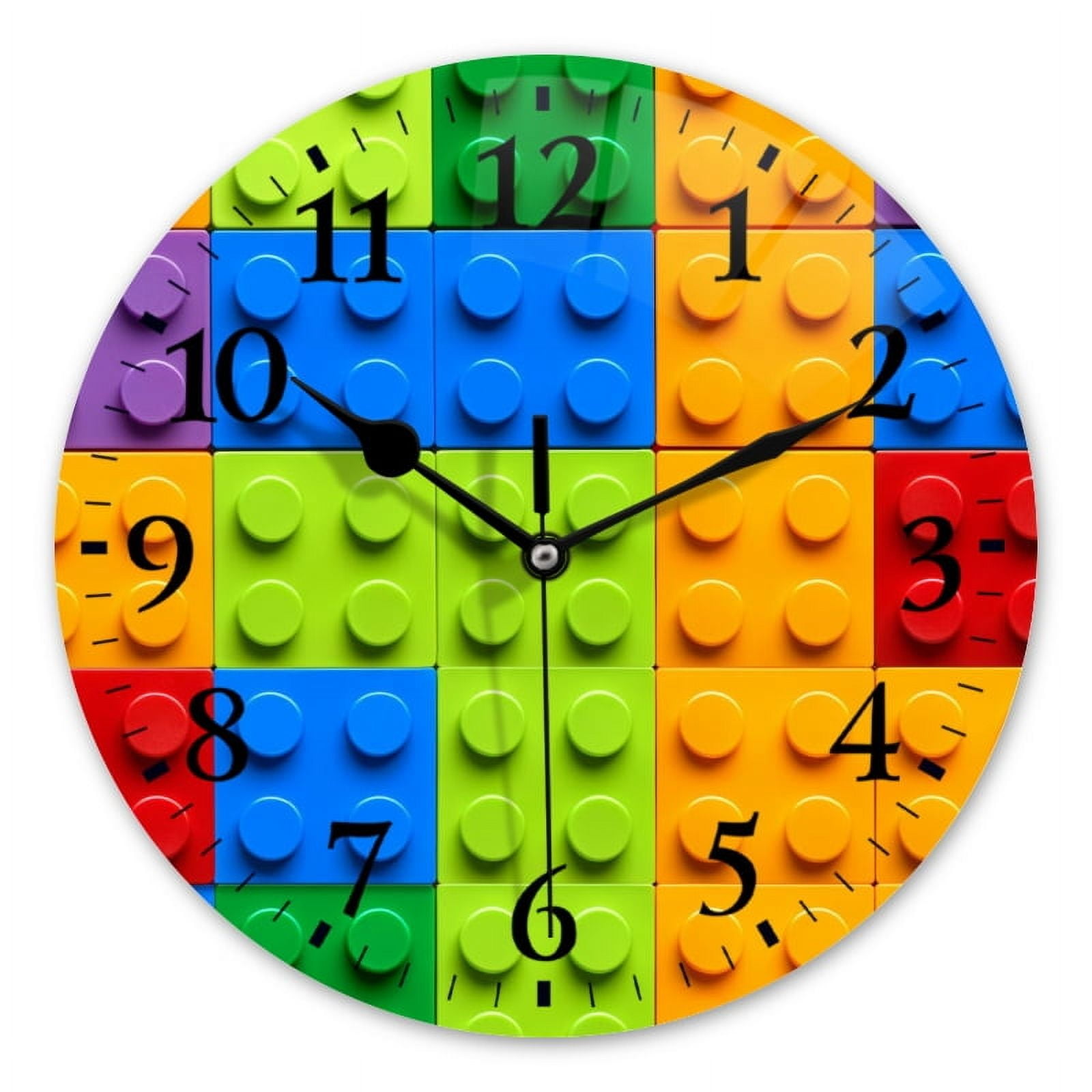 Non-Ticking Silent Wall Clocks Battery Operated Personalized Decor ...