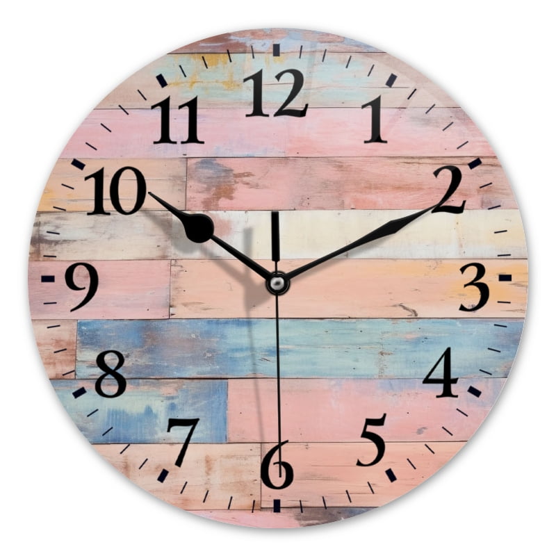 Non-Ticking Silent Wall Clocks Battery Operated Personalized Decor ...