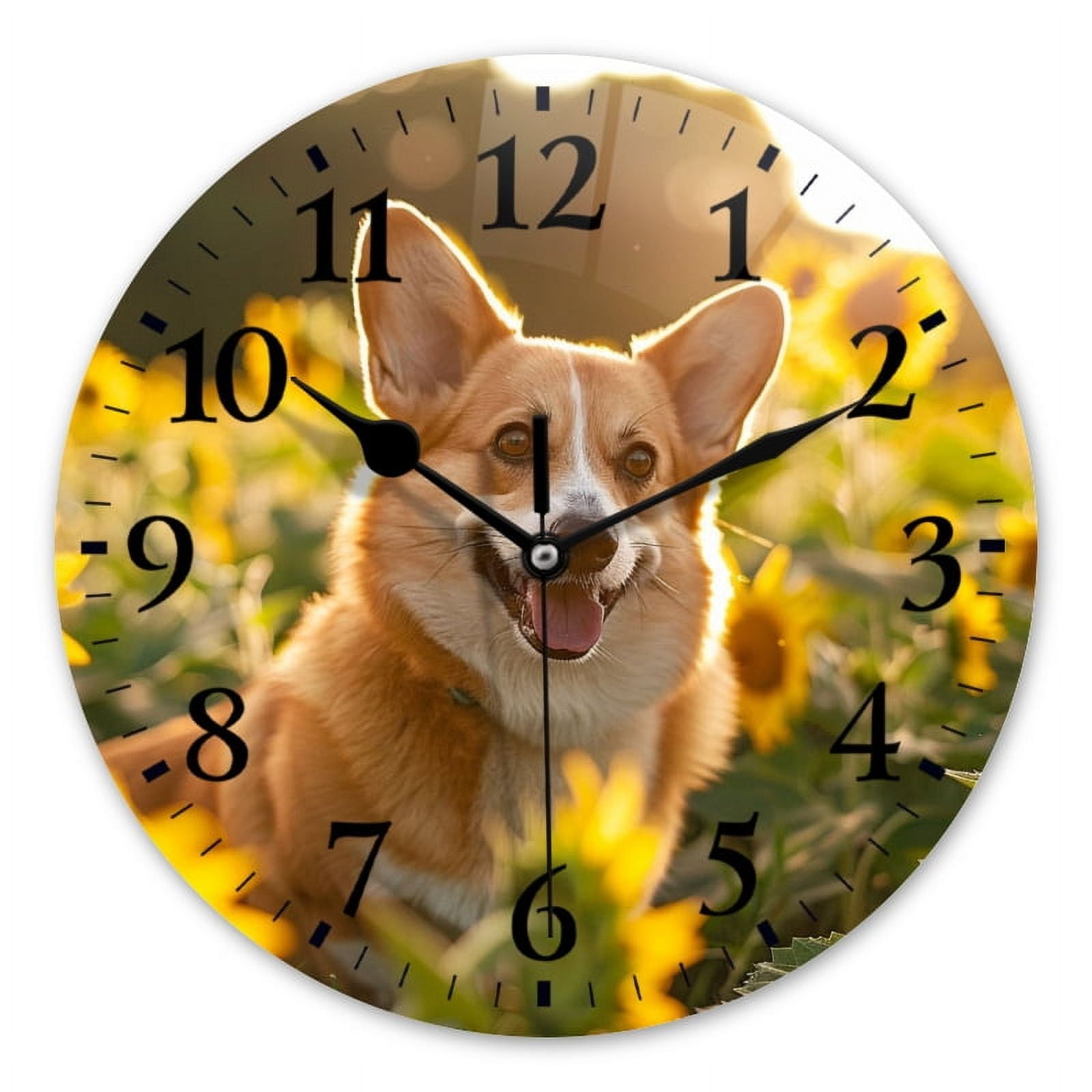 Non-Ticking Silent Wall Clocks Battery Operated Personalized Decor ...