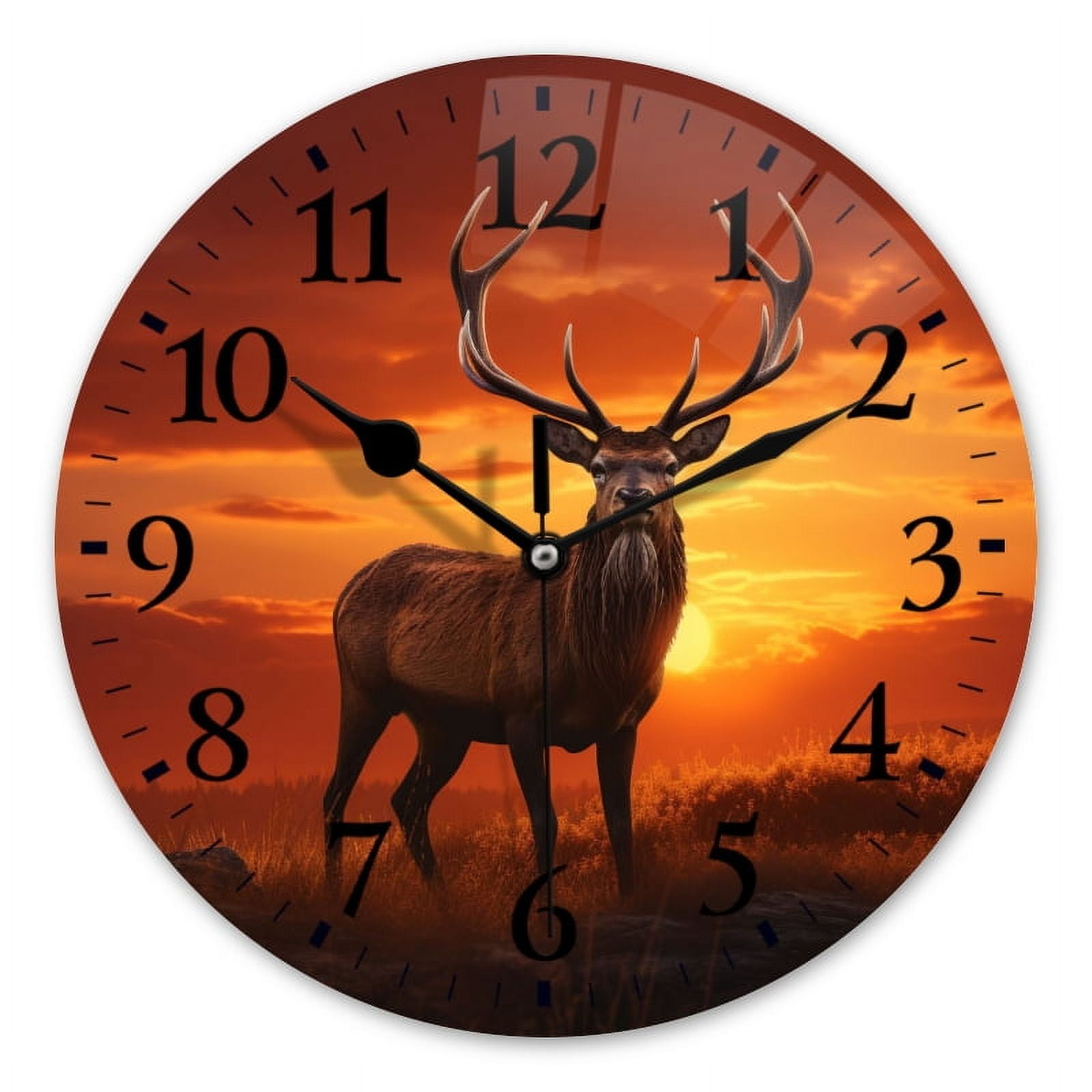 Non-Ticking Silent Wall Clocks Battery Operated Personalized Decor ...