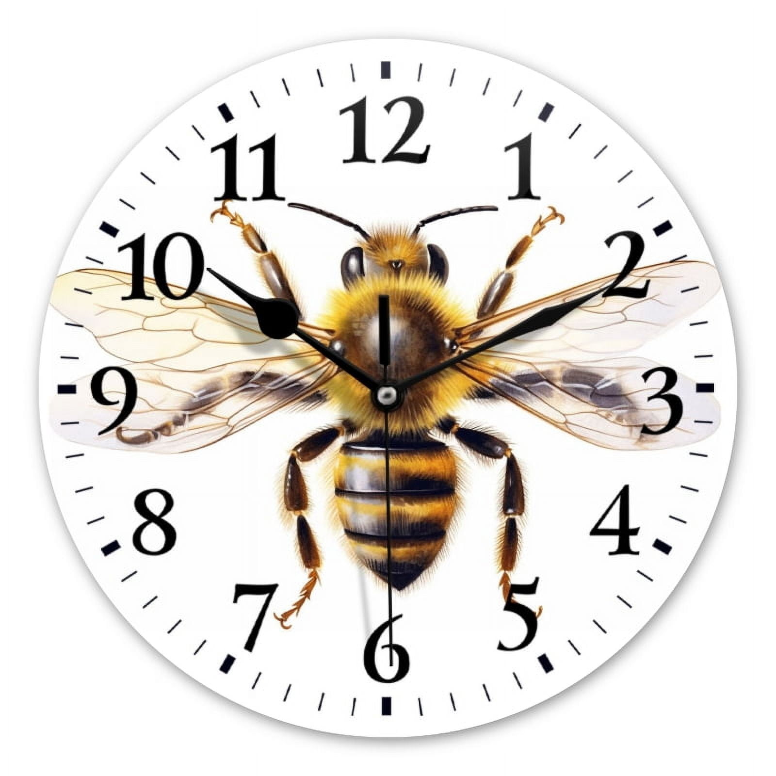 Non-Ticking Silent Wall Clocks Battery Operated Personalized Decor ...