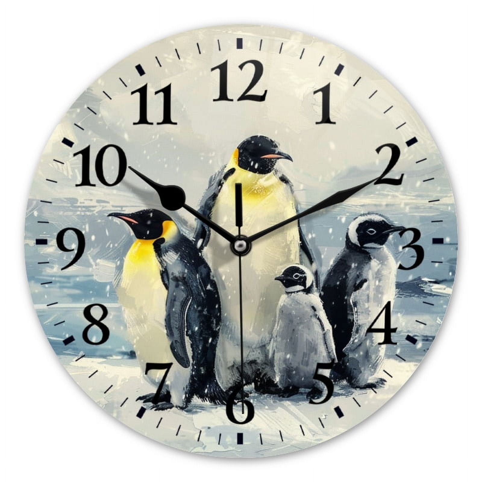 Non-Ticking Silent Wall Clocks Battery Operated Personalized Decor ...