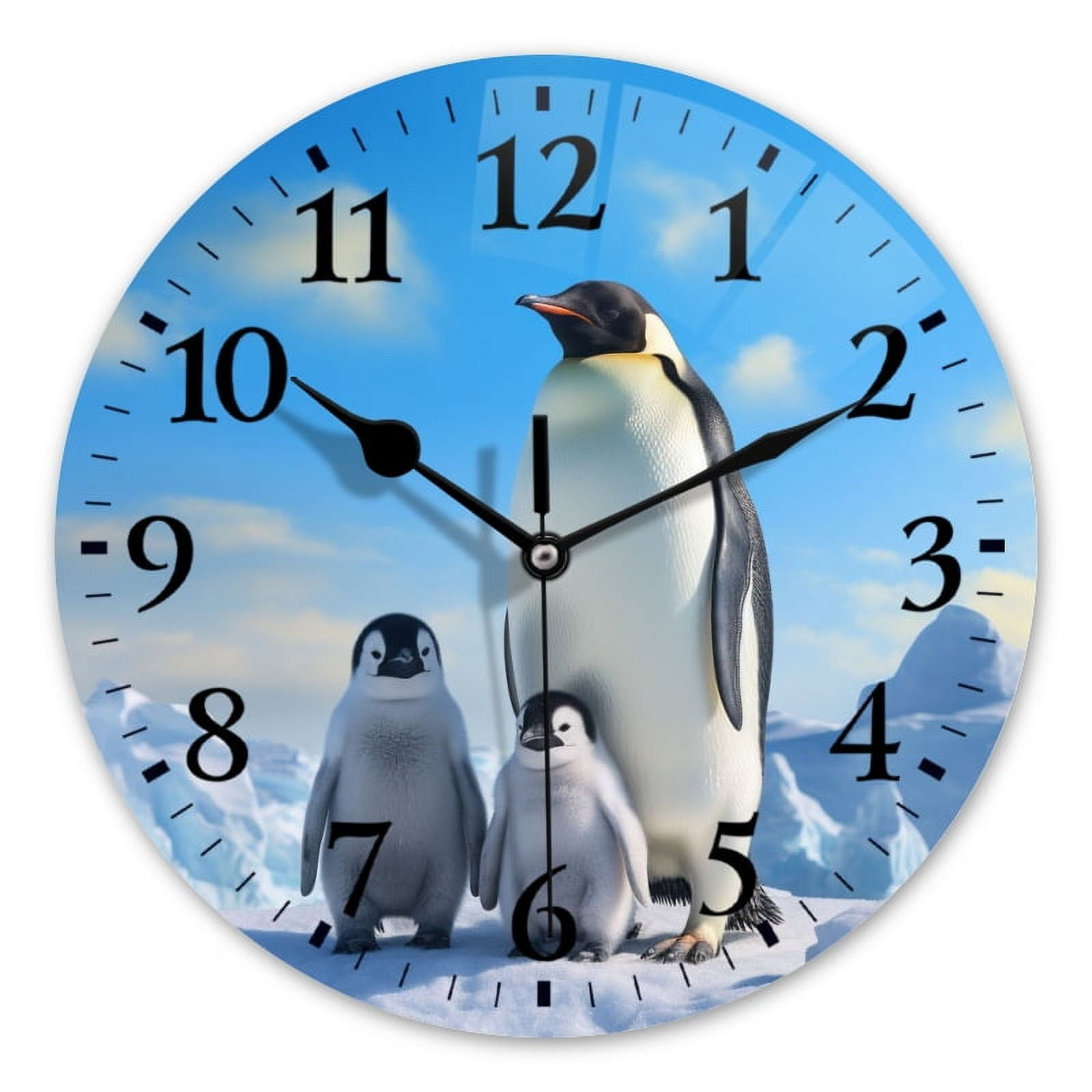 Non-Ticking Silent Wall Clocks Battery Operated Personalized Decor ...