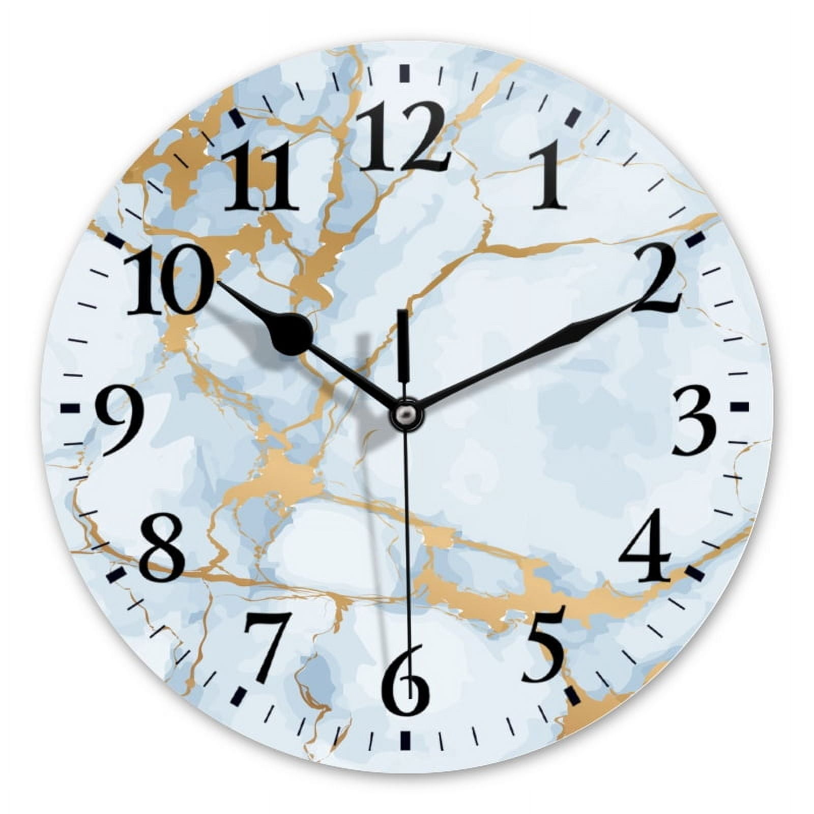Non-Ticking Silent Wall Clocks Battery Operated Personalized Decor ...