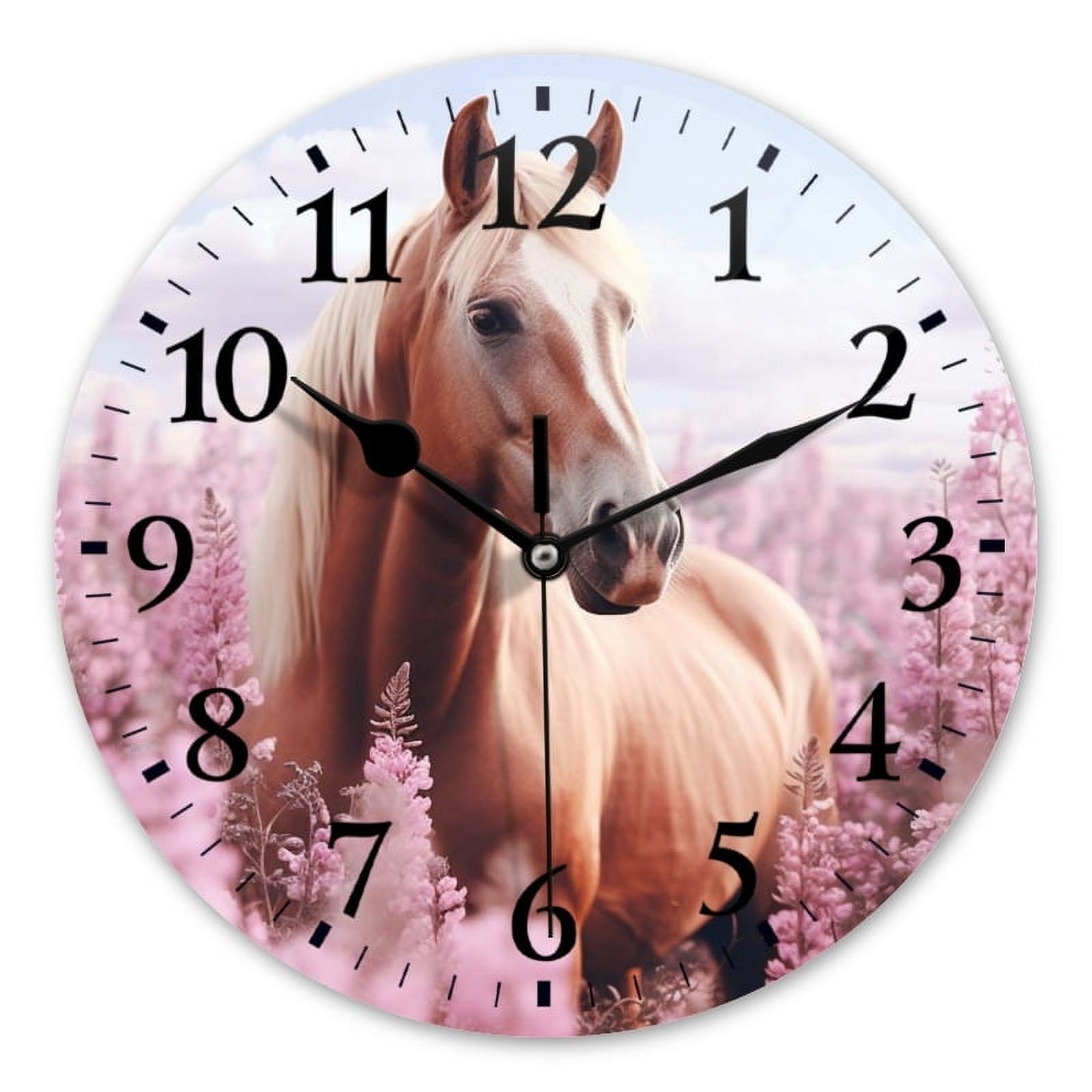 Non-Ticking Silent Wall Clocks Battery Operated Personalized Decor ...