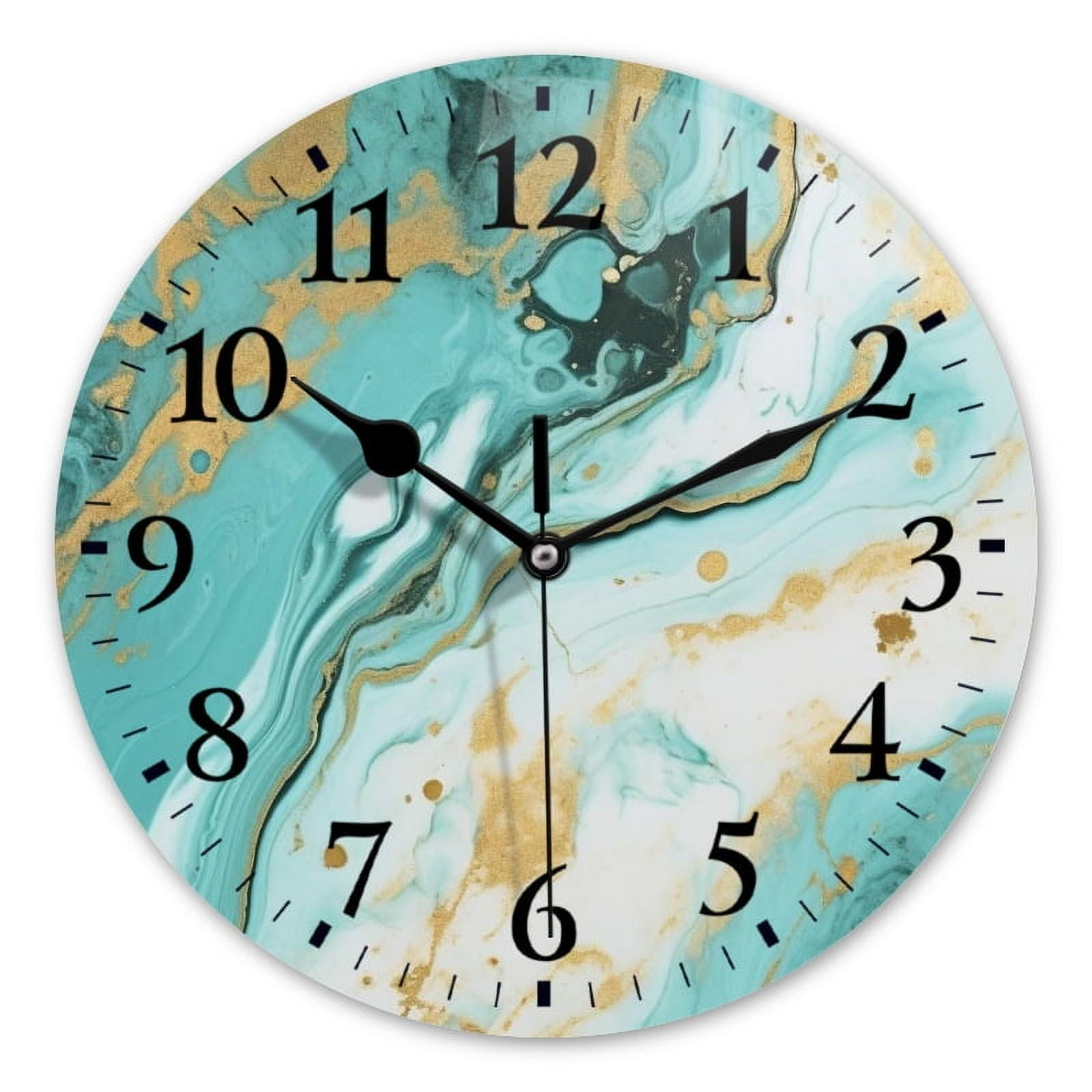 Non-Ticking Silent Wall Clocks Battery Operated Personalized Decor ...