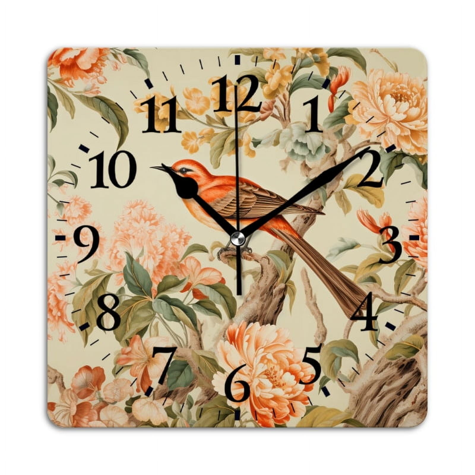 Non-Ticking Silent Wall Clocks Battery Operated Personalized Decor ...