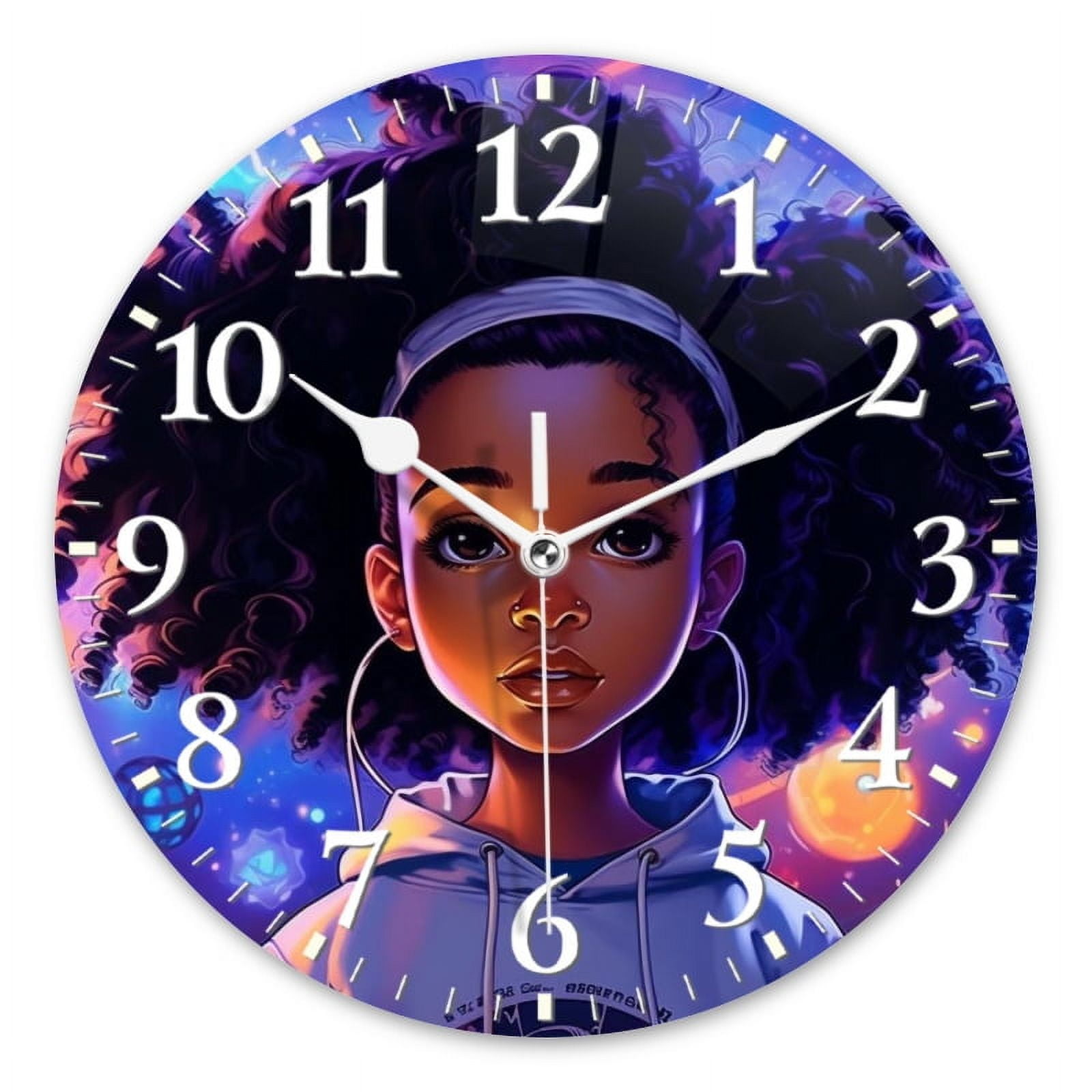 Non-Ticking Silent Wall Clocks Battery Operated Personalized Decor ...