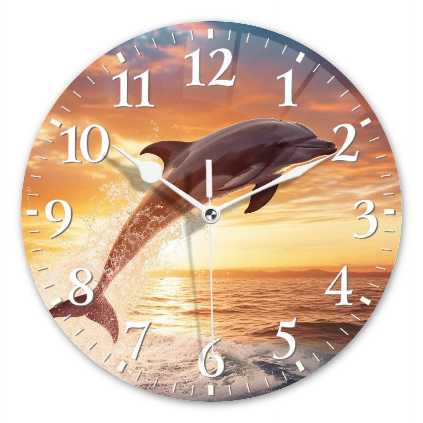 Non-Ticking Silent Wall Clocks Battery Operated Personalized Decor ...