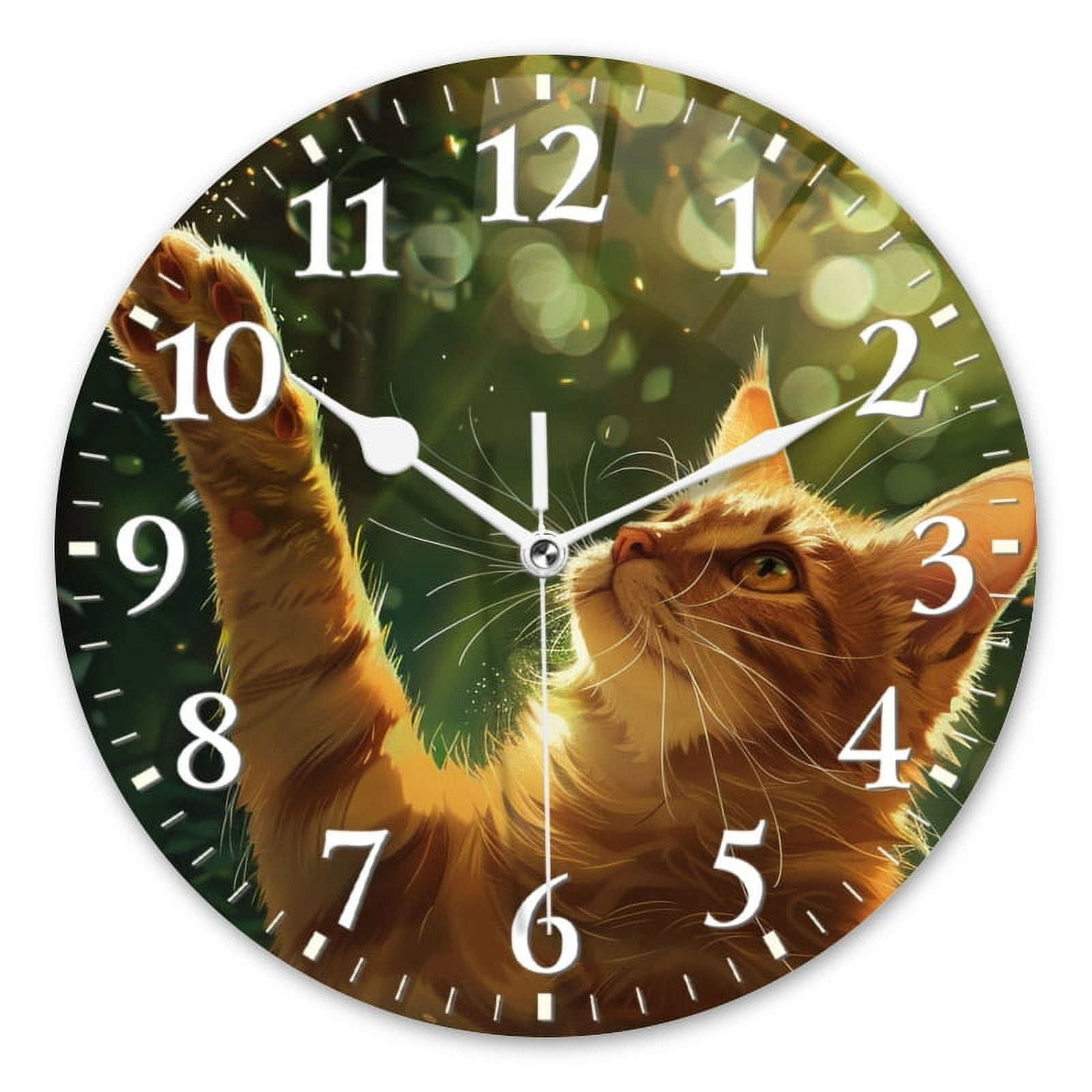 Non-Ticking Silent Wall Clocks Battery Operated Personalized Decor ...