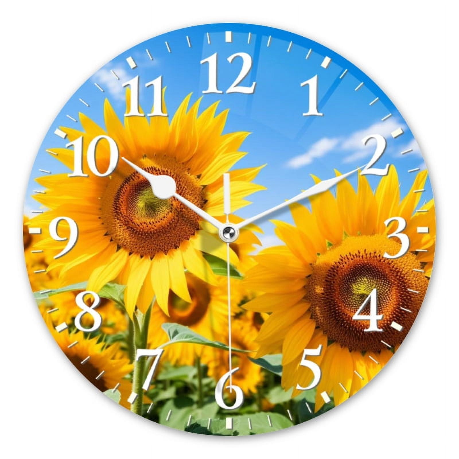 Non-Ticking Silent Wall Clocks Battery Operated Personalized Decor ...