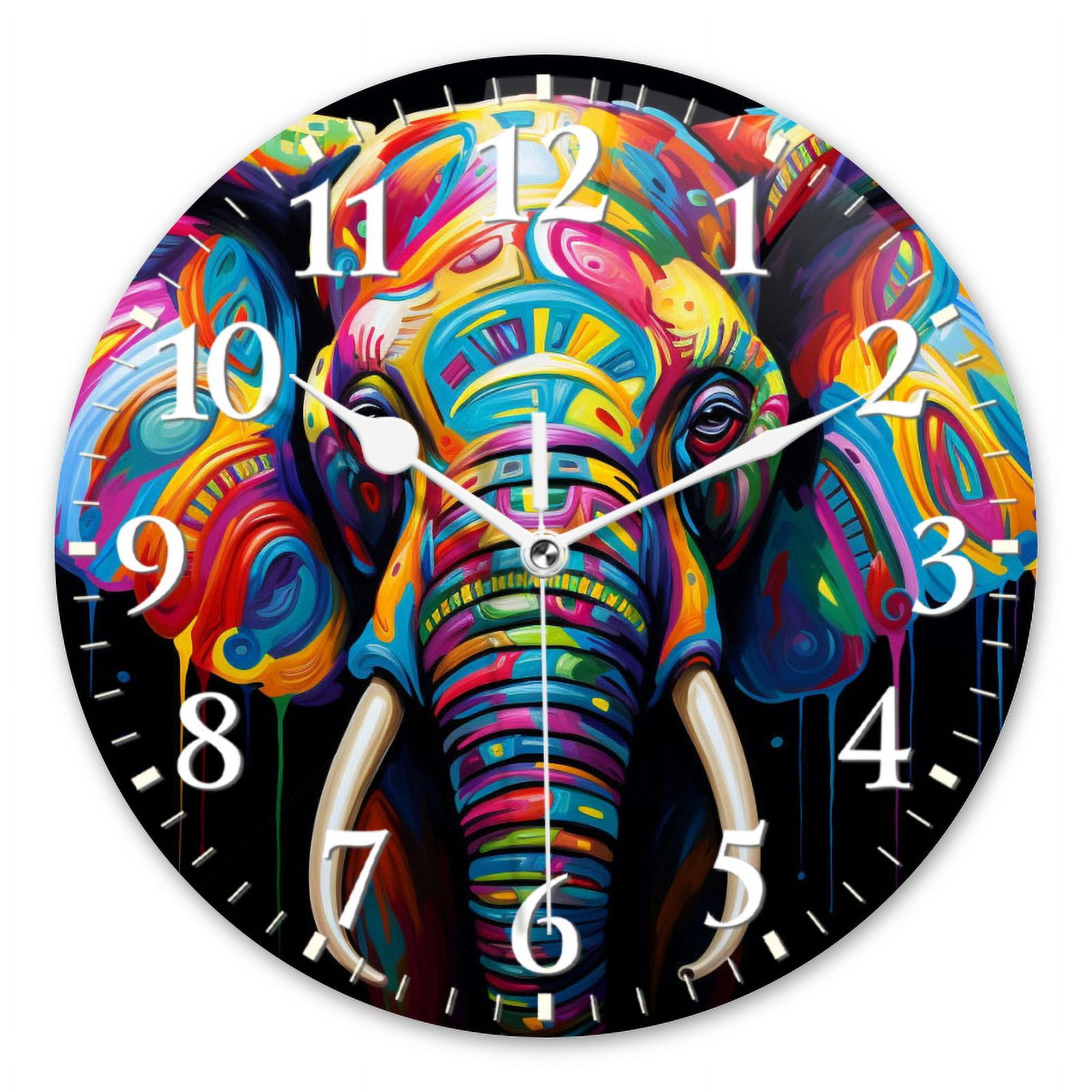 Non-Ticking Silent Wall Clocks Quartz Battery Operated Modern Wall ...