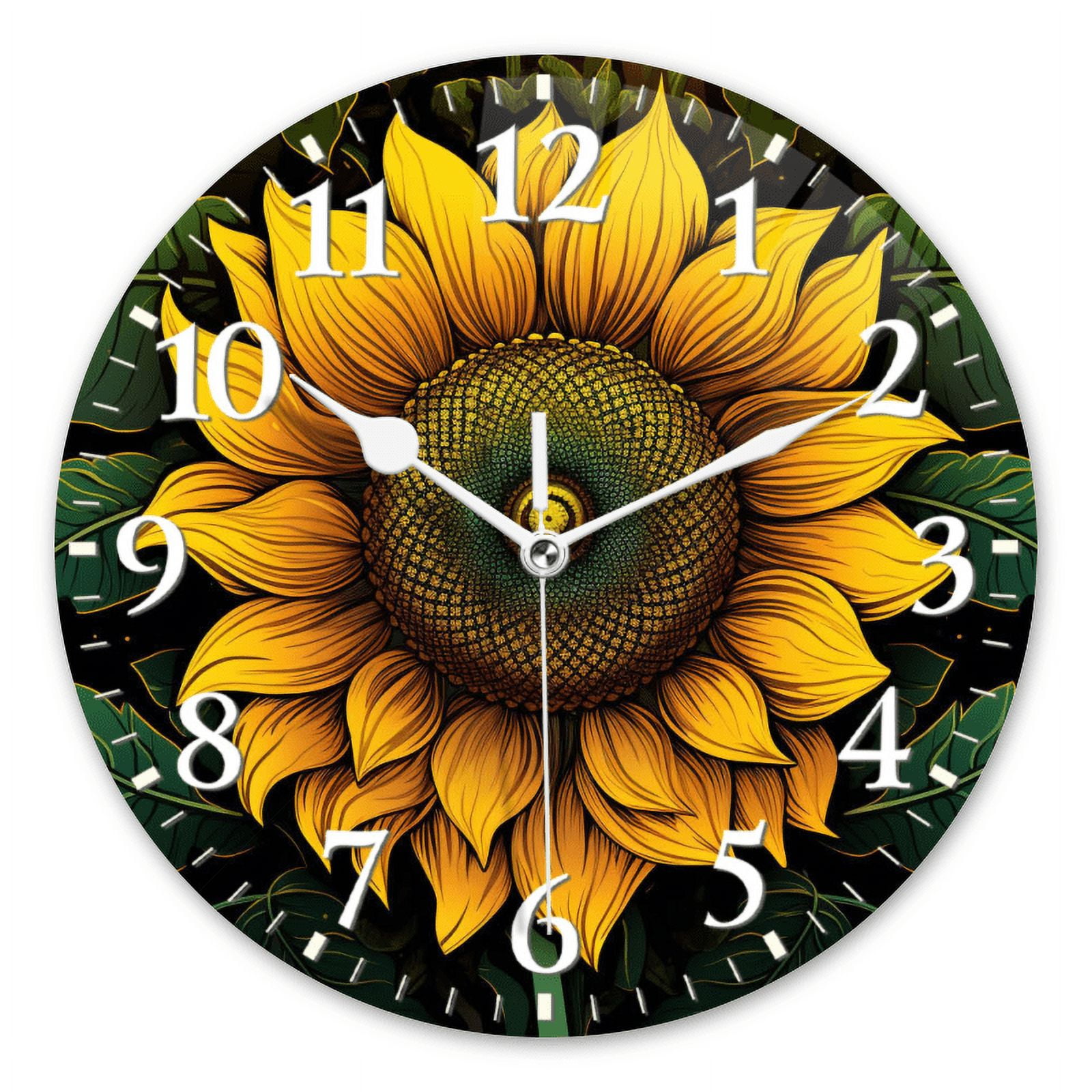 Non-Ticking Silent Wall Clocks Quartz Battery Operated Modern Wall ...