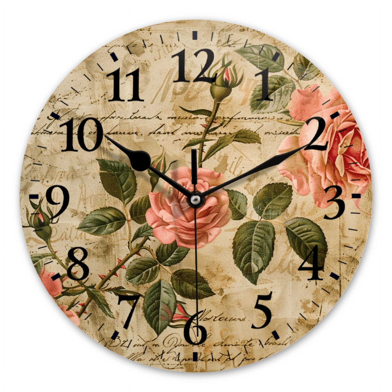 Non-Ticking Silent Wall Clocks Quartz Battery Operated Modern Wall Clocks Decorative for Living ...