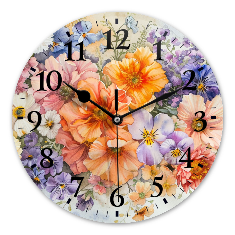 Non-Ticking Sweep Movement Wall Clock Battery Operated Analog Wall ...