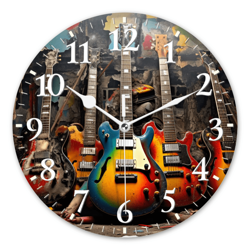 Non-Ticking Sweep Movement Wall Clocks Analog Wall Clock Battery ...