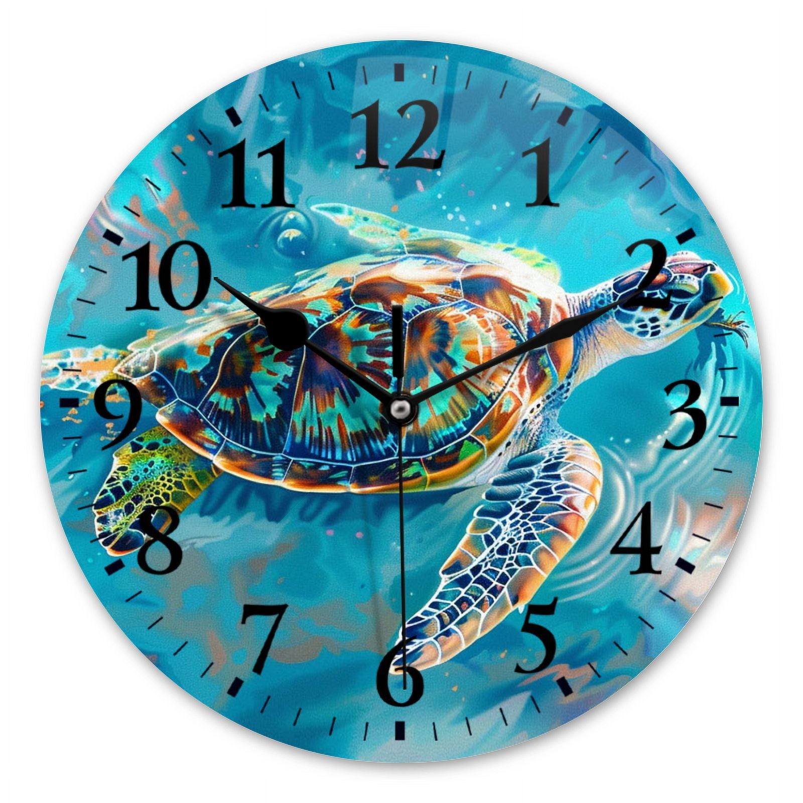 Non-Ticking Sweep Movement Wall Clocks Battery Operated Analog Wall ...