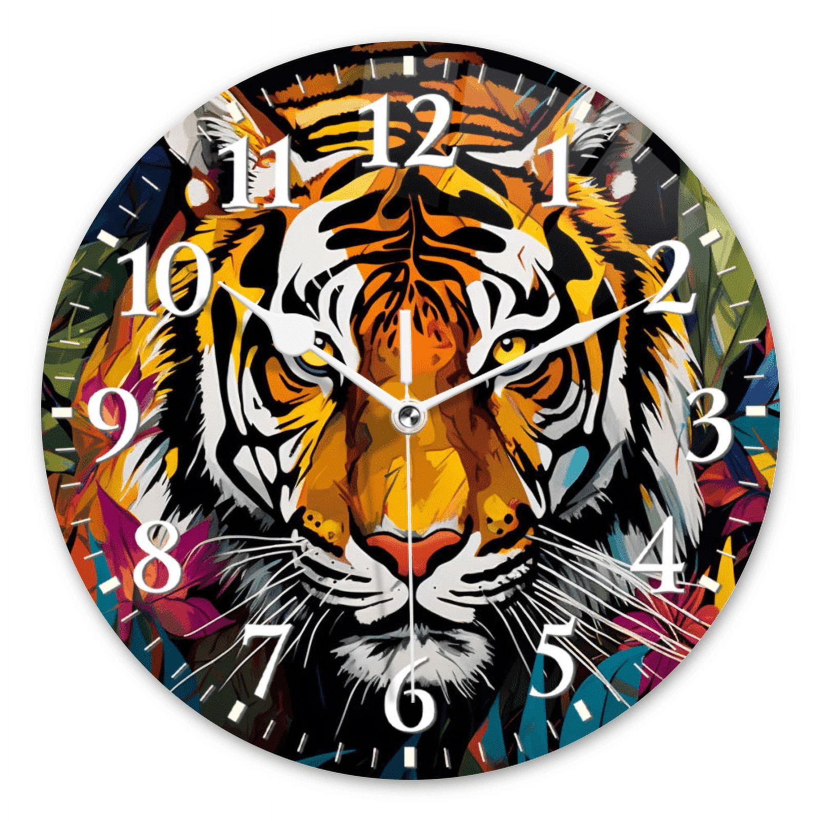 Non-Ticking Sweep Movement Wall Clocks Battery Operated Analog Wall ...