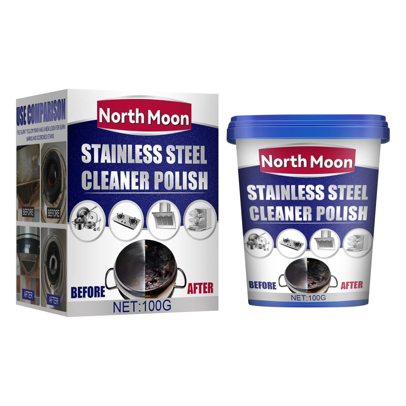 Non-Toxic Cleaning Spray Stainless Steel Cleaning Cream Kitchen ...