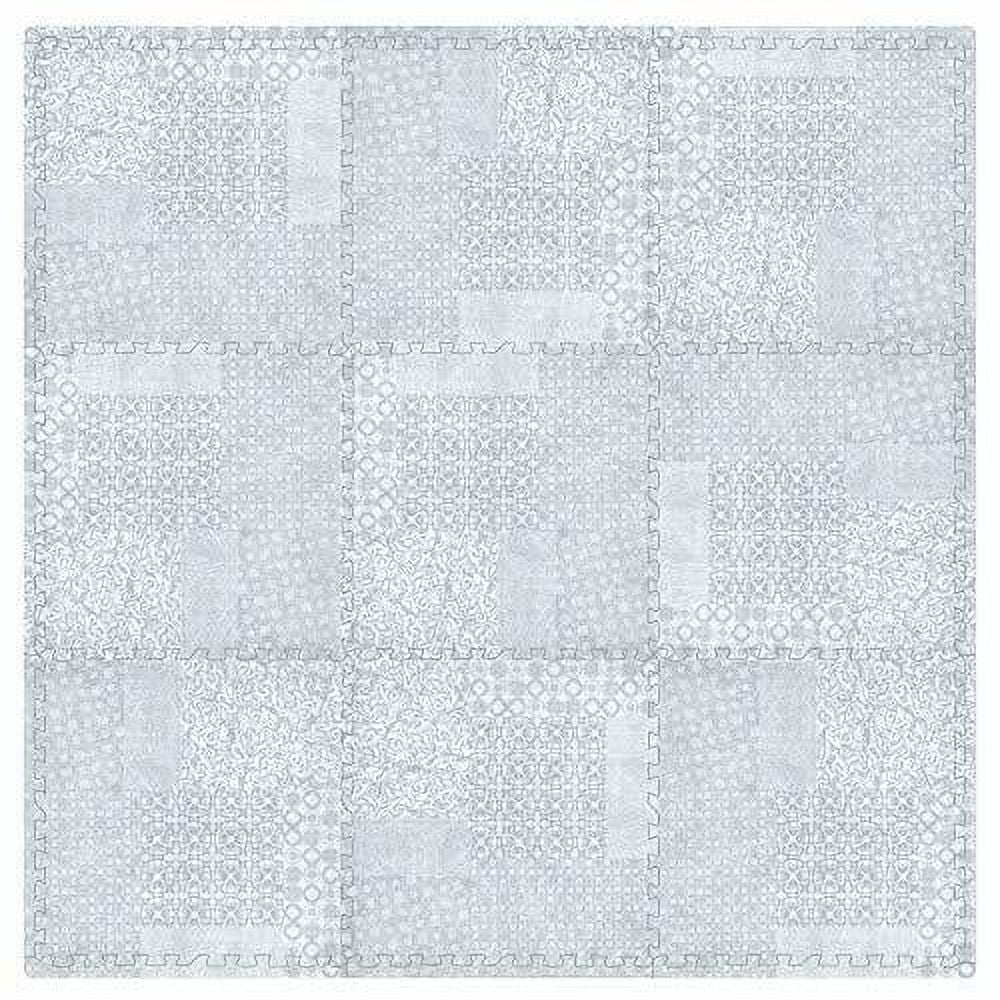 Non-Toxic Extra-Thick 9 Piece Childrens Play Mat - 72 x 72 inch Grey ...