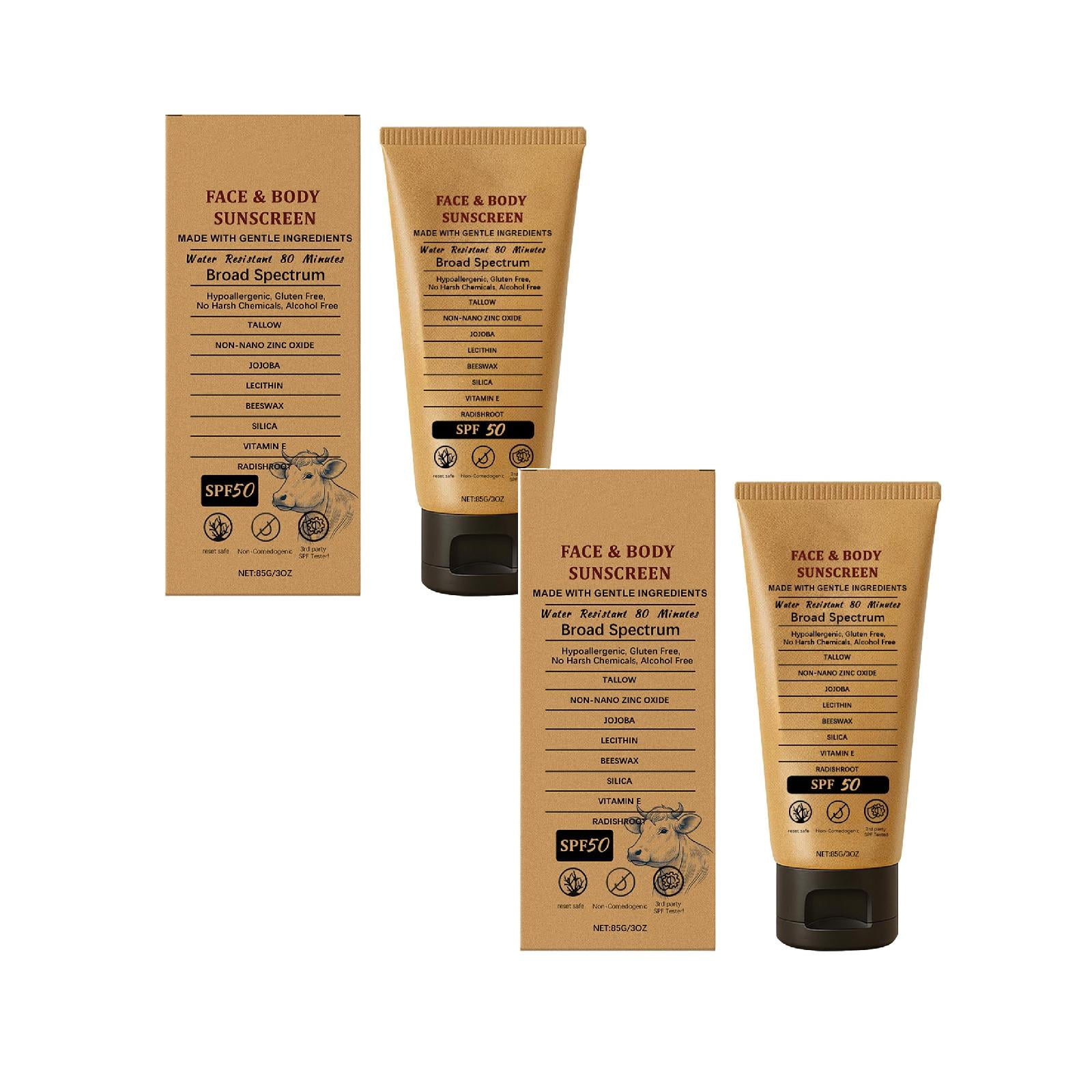 Non-Toxic Natural Cream Mineral Safest Organic Natural Tallow & Zinc ...