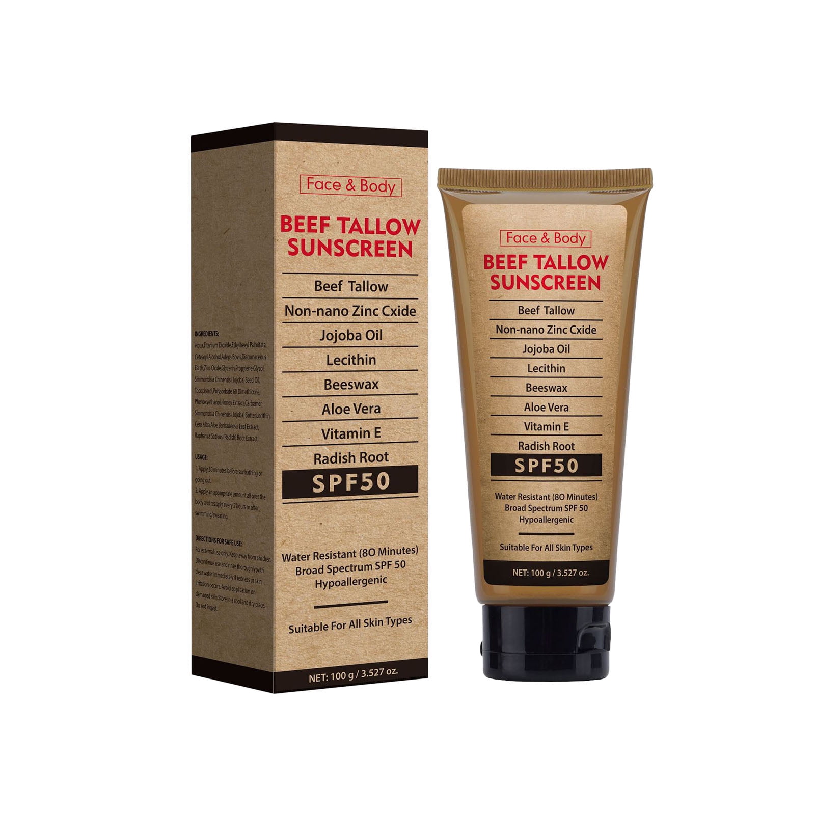 Non-Toxic Natural Mineral cream | Safest Organic Natural Tallow & Zinc ...