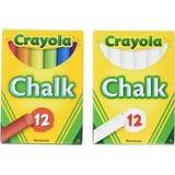 Crayola Dustless Chalk, 12 White and Multi-Colored Sticks, 2-Pack for ...