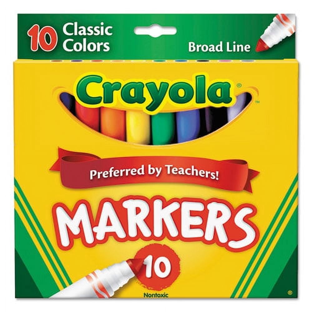 Crayola Broad Line Markers 10 Classic Colors *Made with Solar Power ...