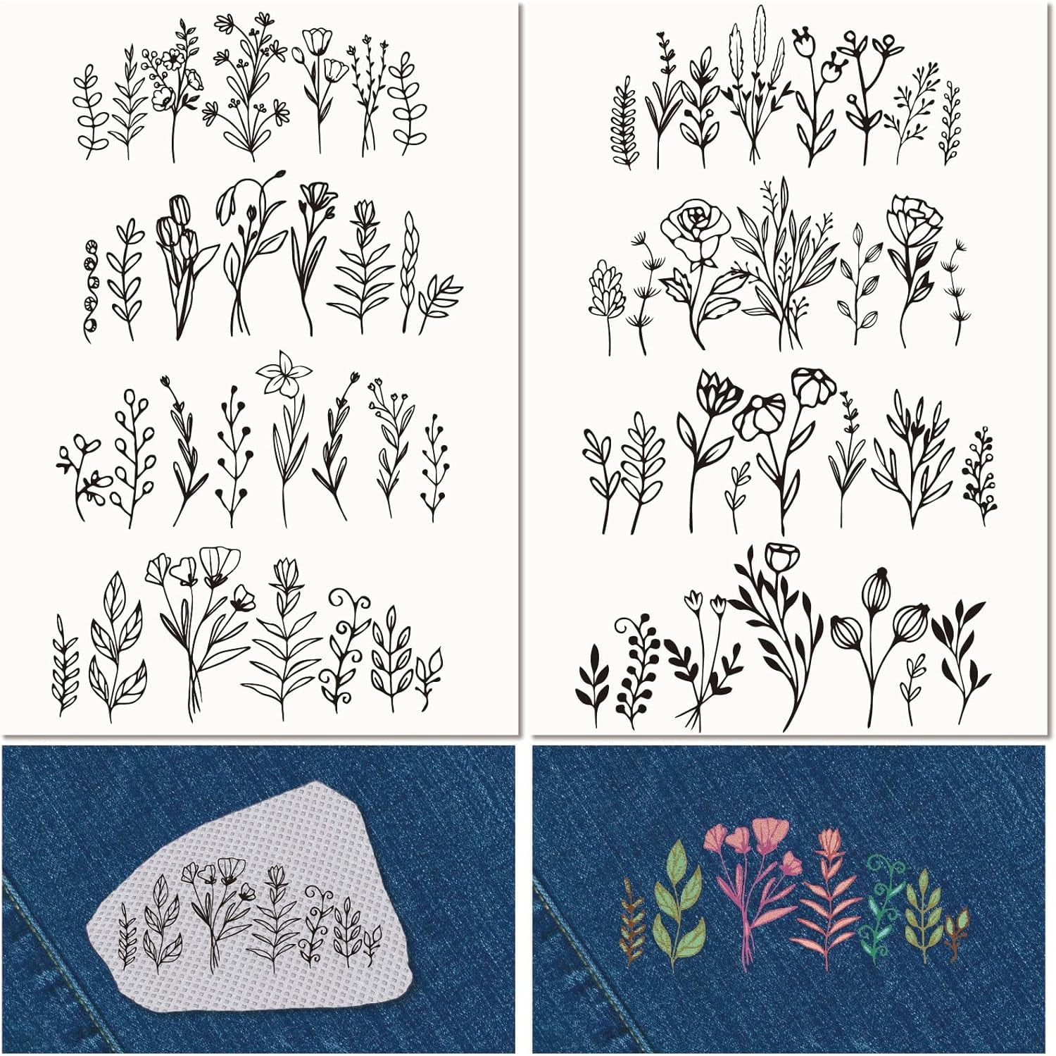 Non-Woven Water Soluble Embroidery Patterns Wash Away Embroidery ...