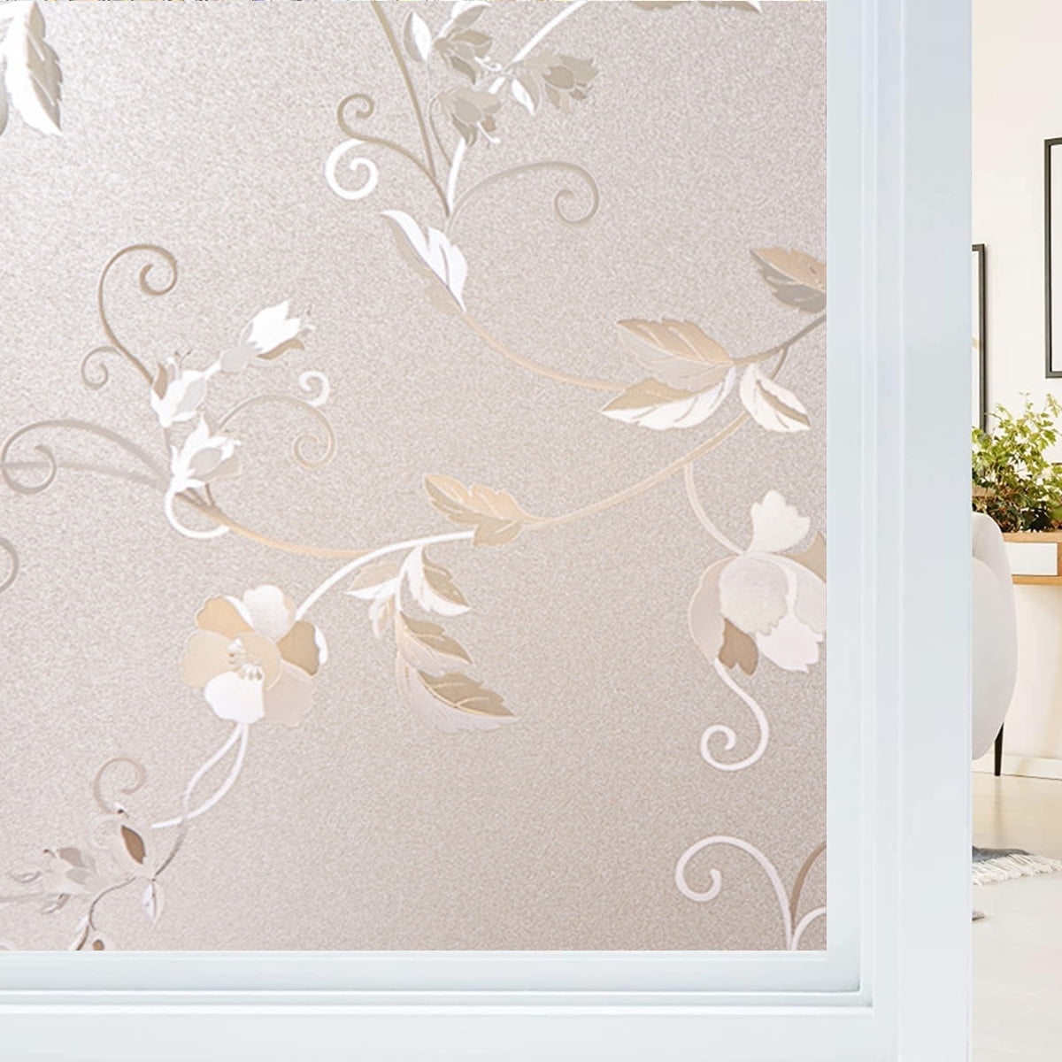 Non-adhesive static window decals, 3D stained-glass window decals for ...