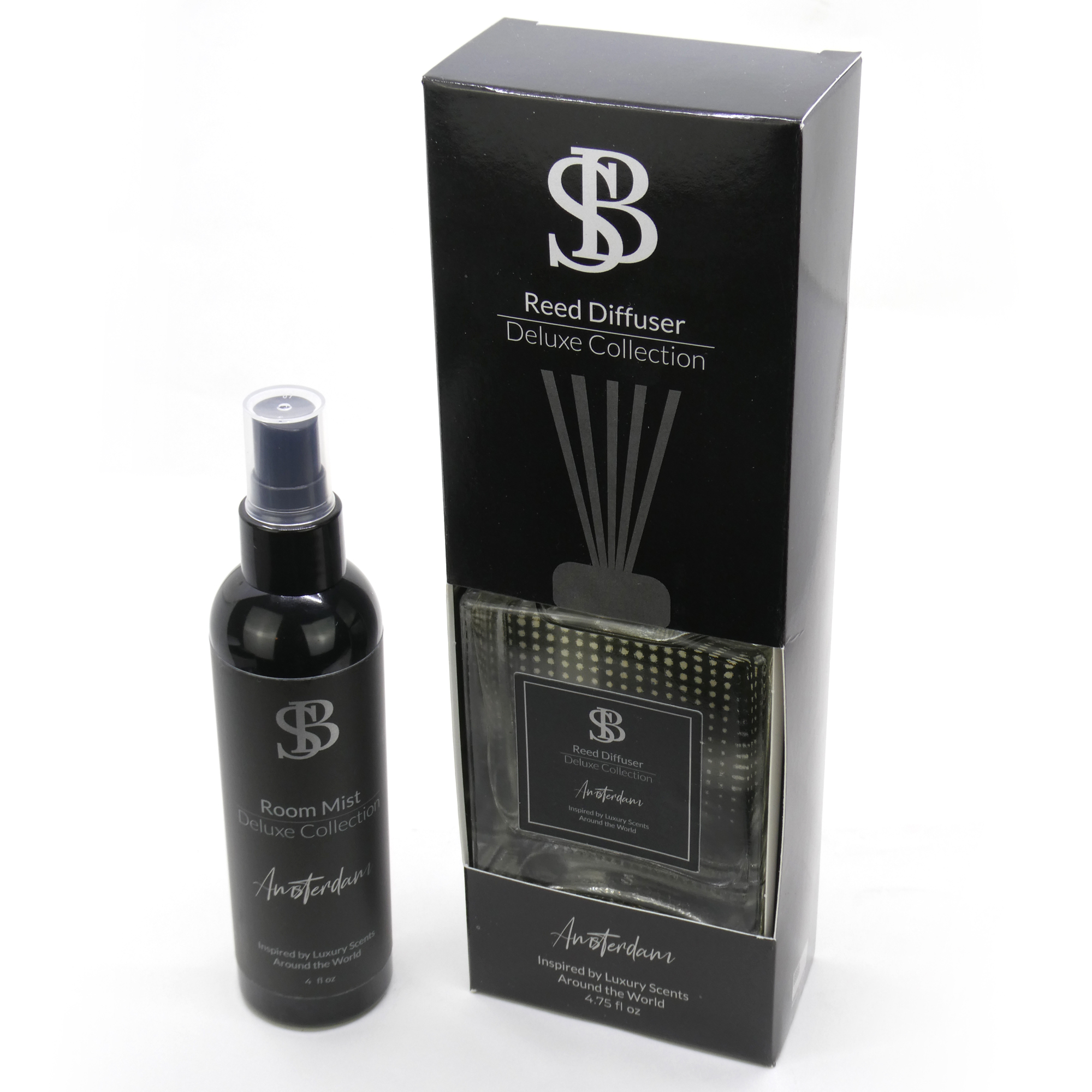 Non-aerosol Deluxe Room Mist Spray and Reed Diffuser Kit - Amsterdam ...