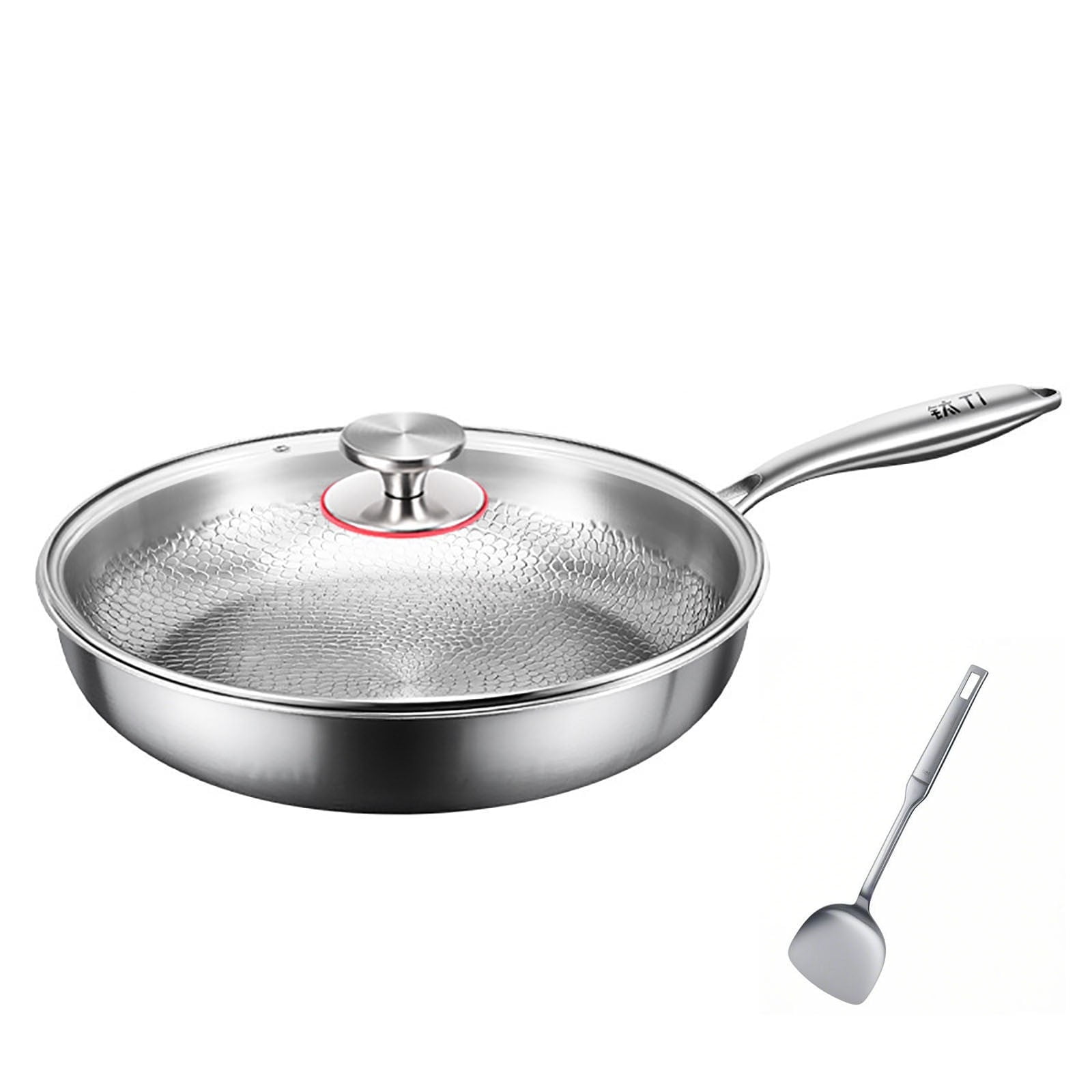 Non-coating Pure Titanium Pan, 100% Titanium Pans for Cooking Non Stick ...