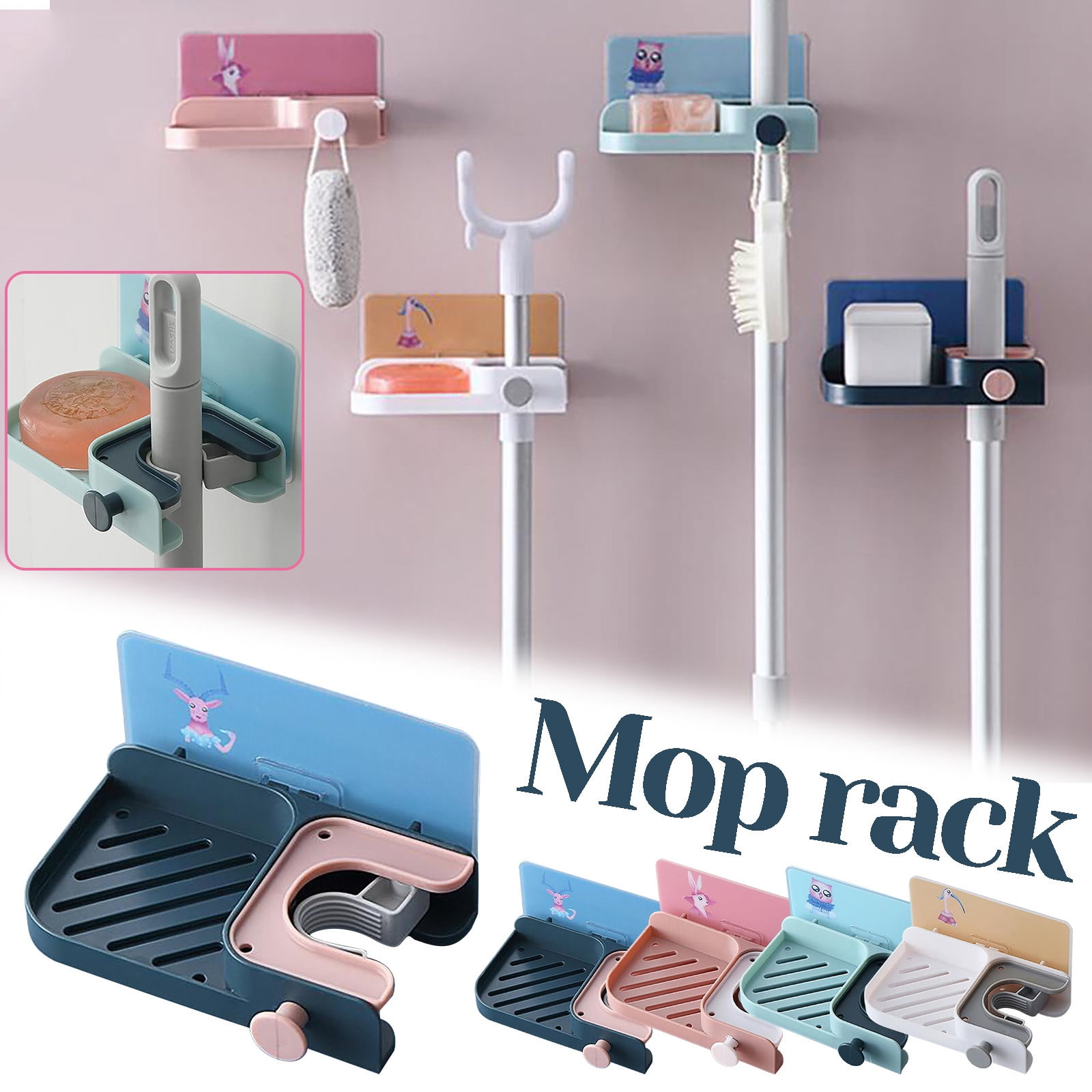 Non-marking Mop Hook, Strong Non-punching Grip, Durable Metal ...